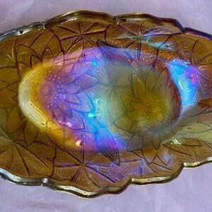 Indiana Glass | Dining | Euc Vintage Indiana Carnival Glass Iridescent ...